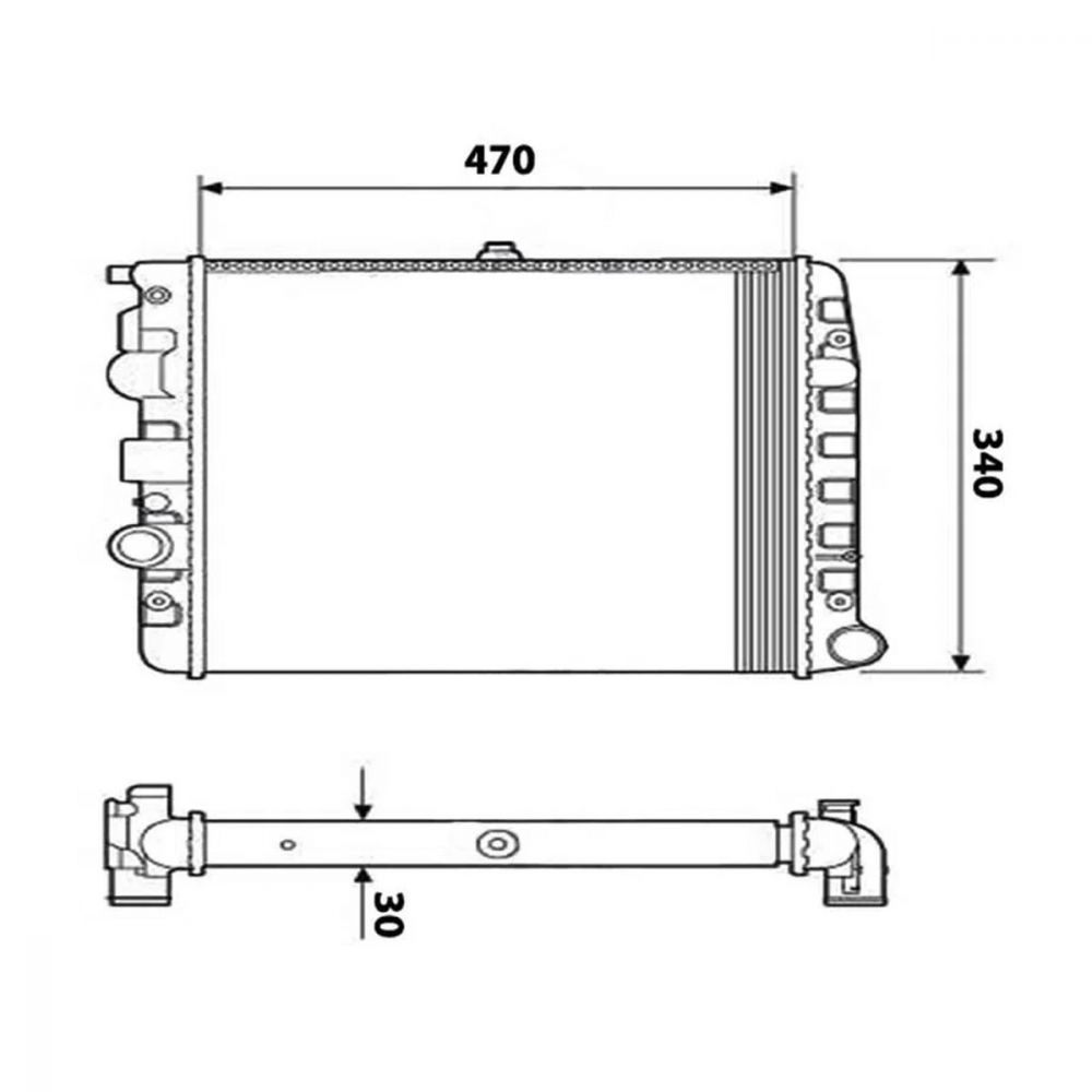 Radiador Volkswagen Saveiro 1.0 8V 16V 1995 a 2008 12508 Visconde