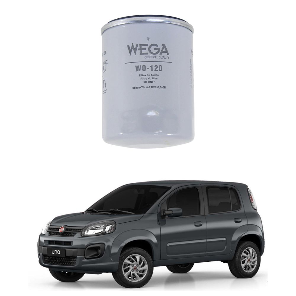 Filtro Óleo Lubrificante Uno 2002 a 2016 WO120 Wega
